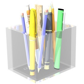 Desk organizer 3D Object | FREE Artlantis Objects Download