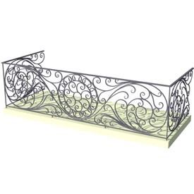 wrought iron balcony 3D Object | FREE Artlantis Objects Download